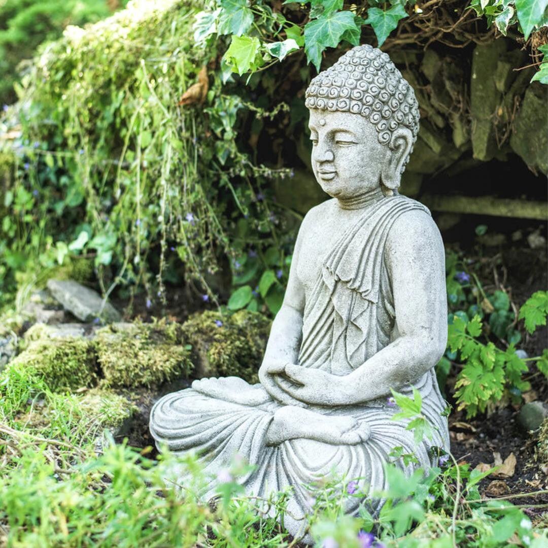 Large Stone Cast Meditating Buddha Ornament by DGS Statues - Etsy