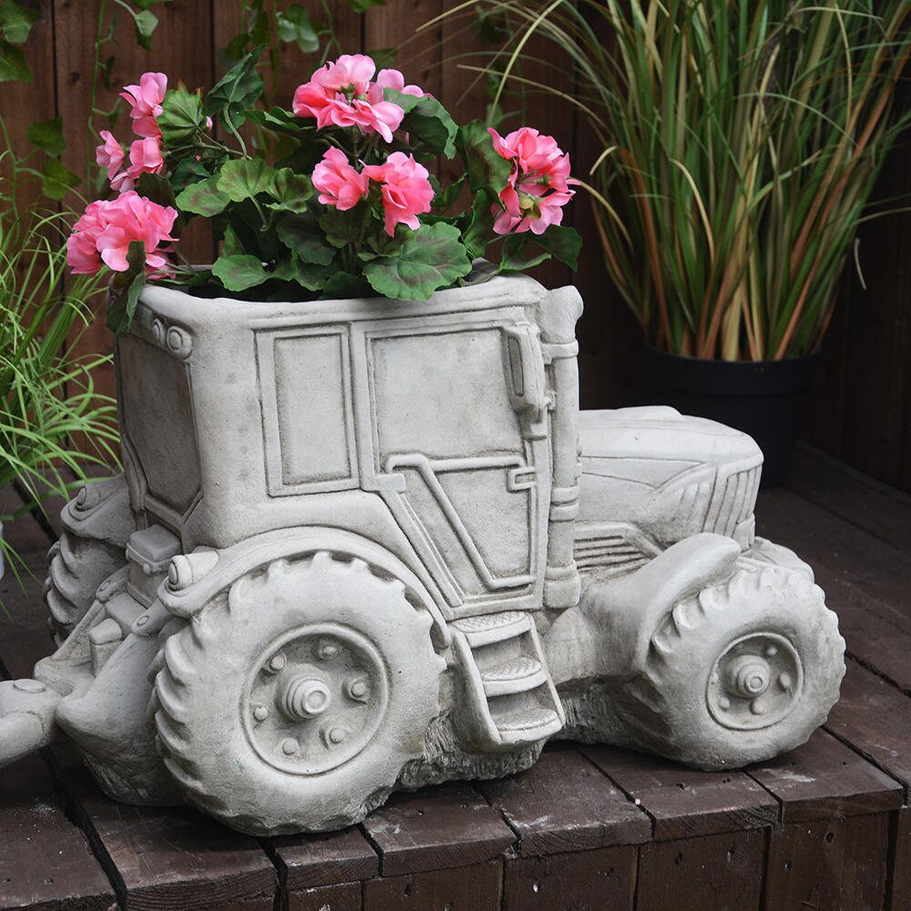 Discount Garden Statues Large Tractor and Trailer Garden - Etsy UK