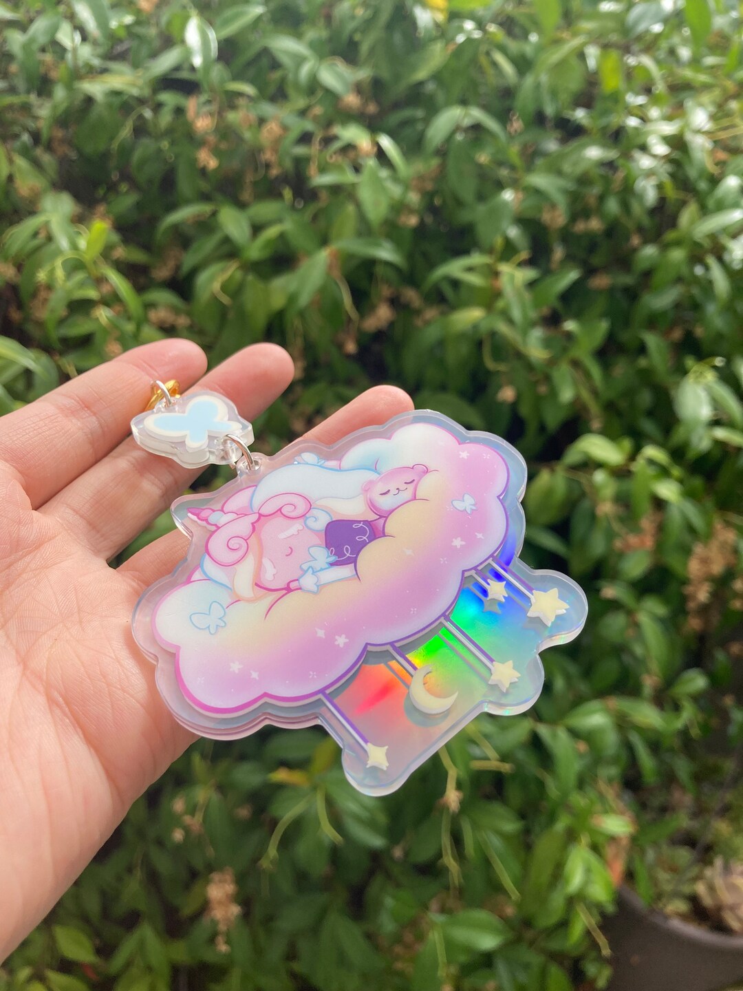 Holographic Cream Unicorn Cookie Charm - Etsy