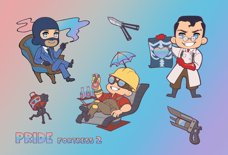 TF2 Pride Stickersheet - Etsy