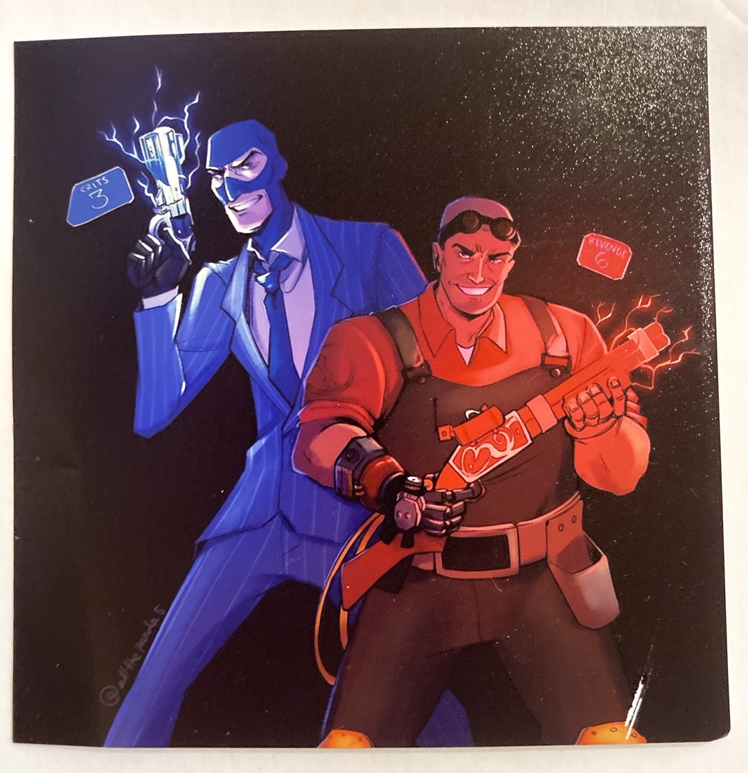 TF2 Engineer and Spy Mini Print - Etsy