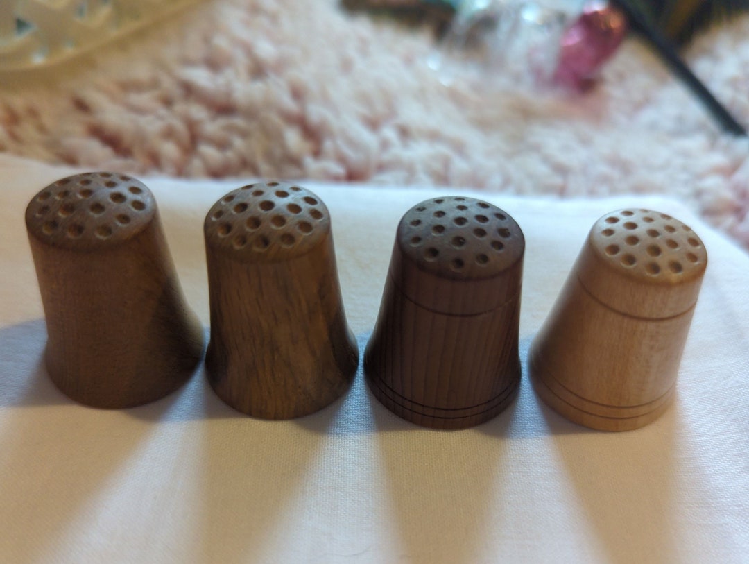 Four Beautiful Vintage Wooden Thimbles - Etsy