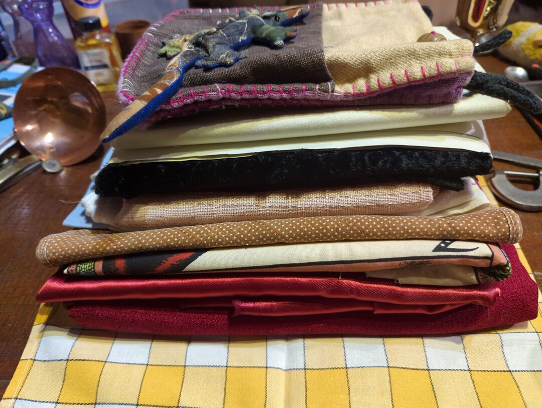 Vintage Material Offcuts for Crafting Upholstery Sewing Collages - Etsy