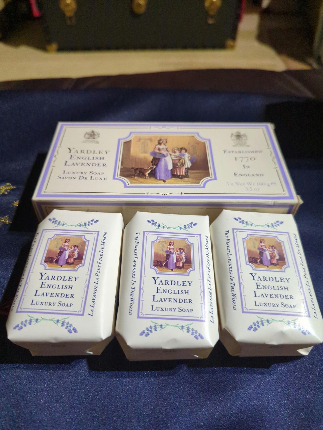 Vintage Yardley English Lavender Set of Three Soaps, Gift, Vintage ...