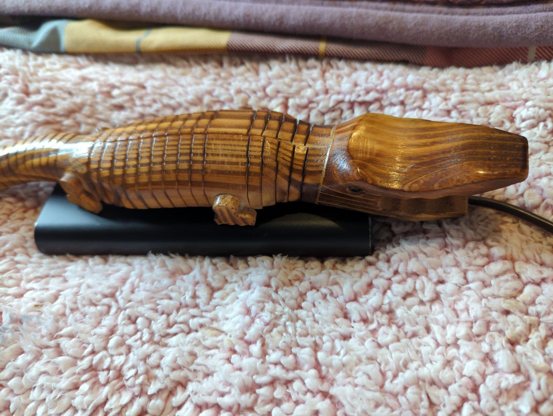 Wooden Crocodile/alligator Hand Carved With Articulated Torso and Tail ...