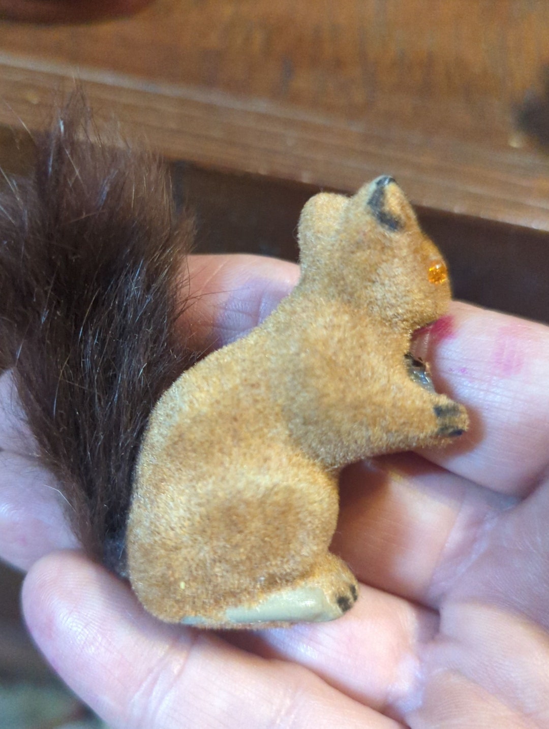 Vintage Flocked Squirrel 1950/60s Real Fur Tail - Etsy