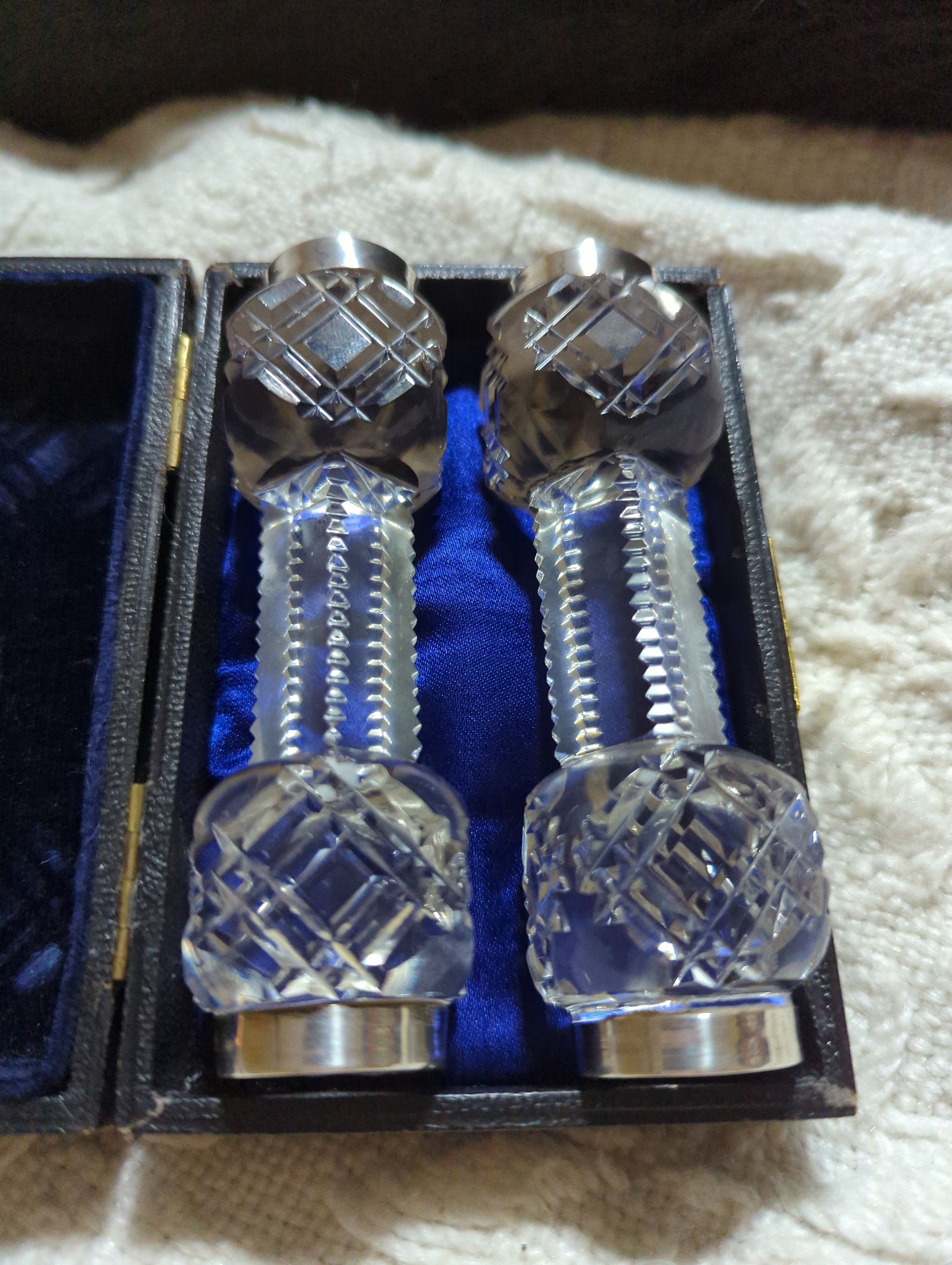 Pair of Crystal Knife Rests - Etsy
