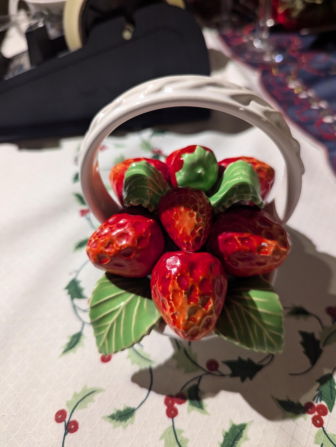 Beautiful Ceramic Strawberry Basket, Ceramics, Ornaments, Home Decor - Etsy