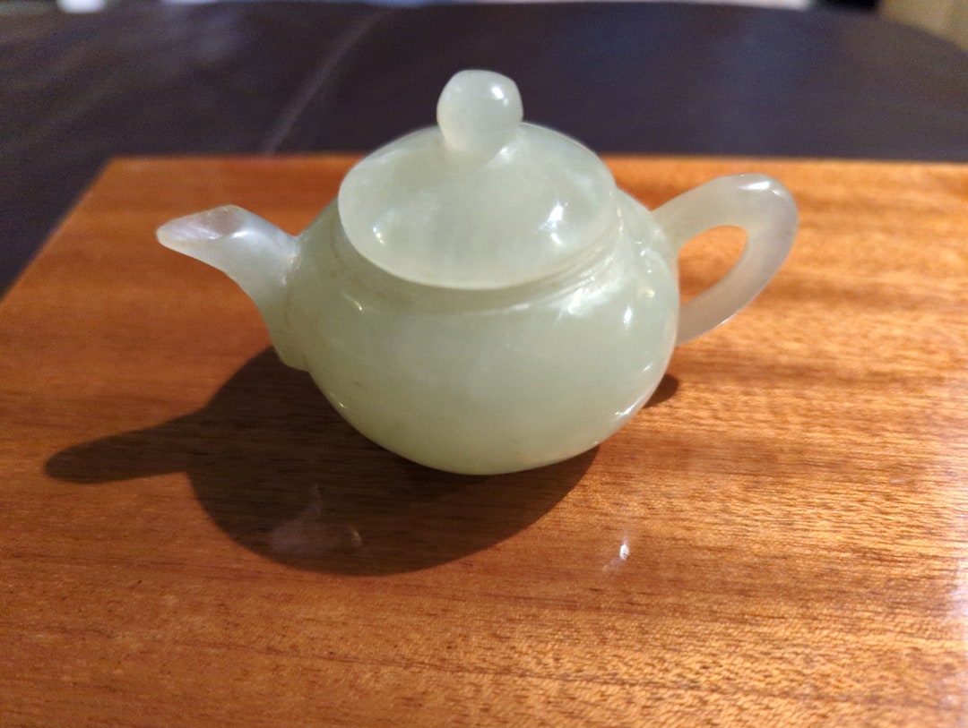 Vintage Miniature Jade Teapot - Etsy