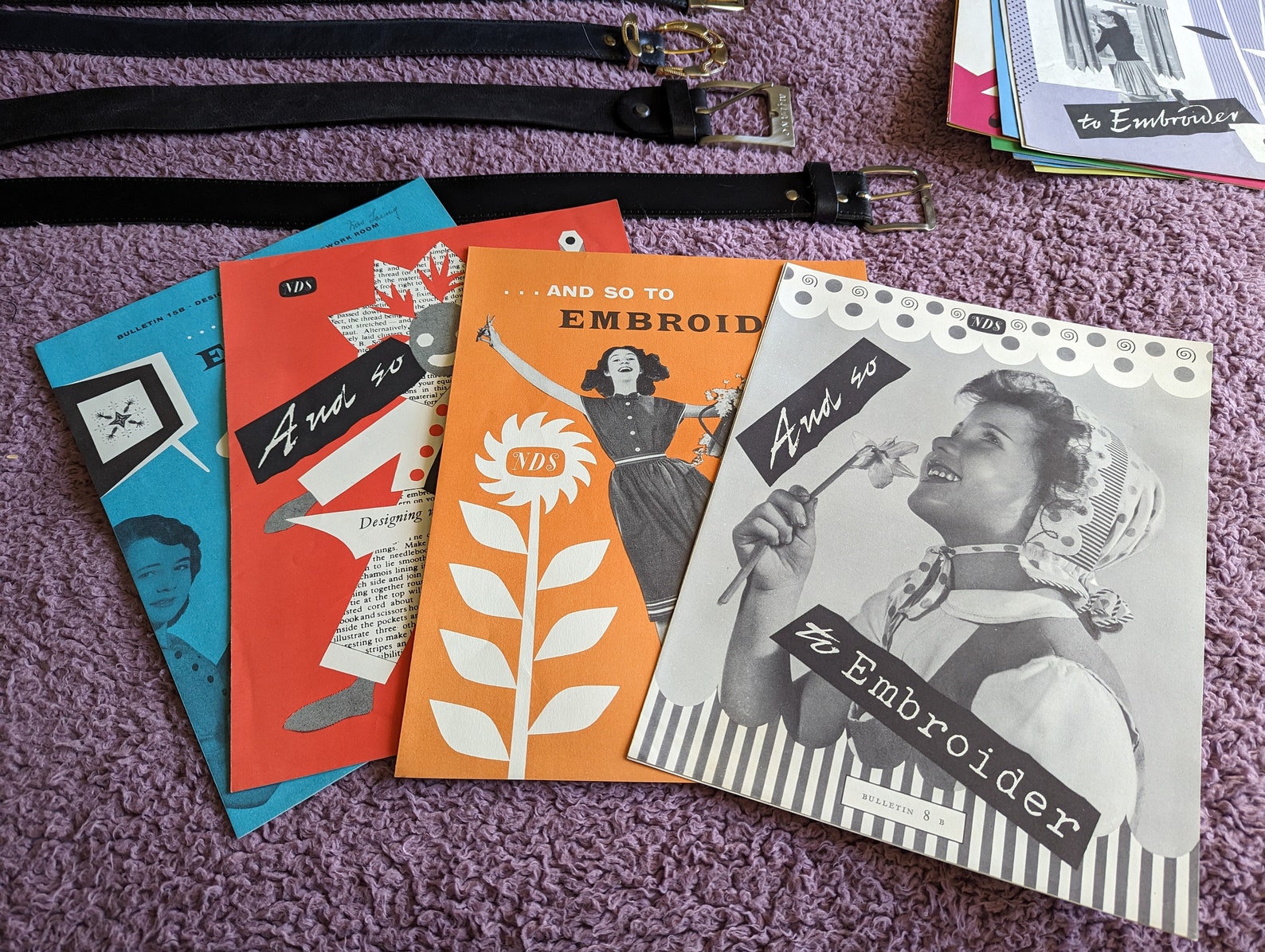 Vintage Embroidery Stitching Bulletin Sewing Books - Etsy