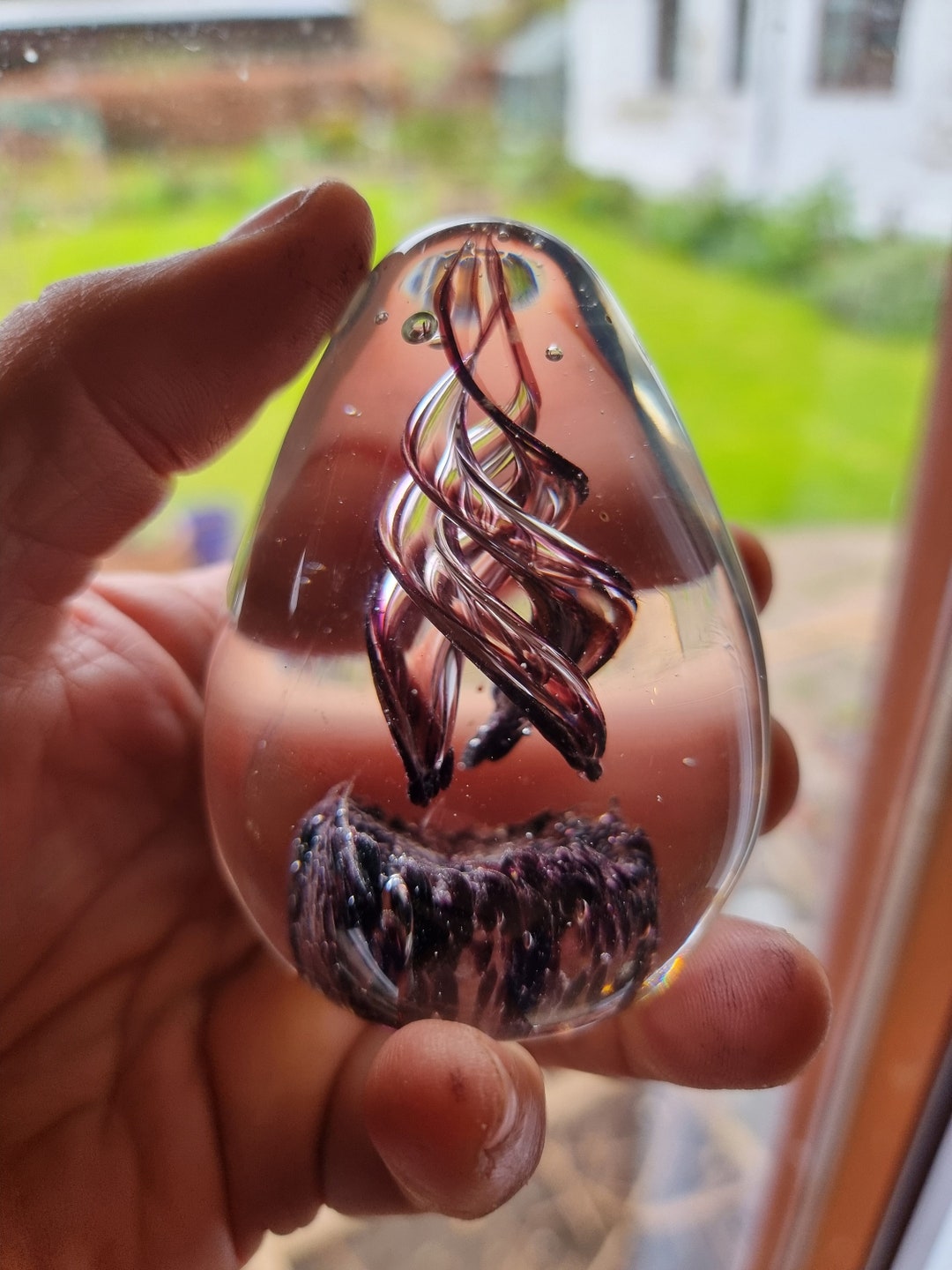Vintage Three Serpentine/ Air Twist Glass Paperweight Beautiful ...