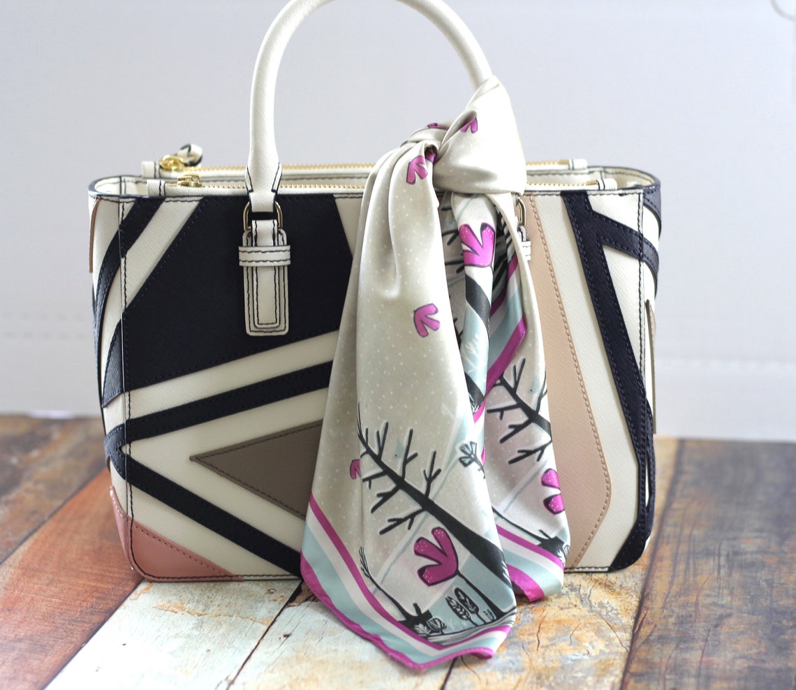 Unique Satin Handbag Scarf Luxury Scarf for Women Chic Neck | Etsy