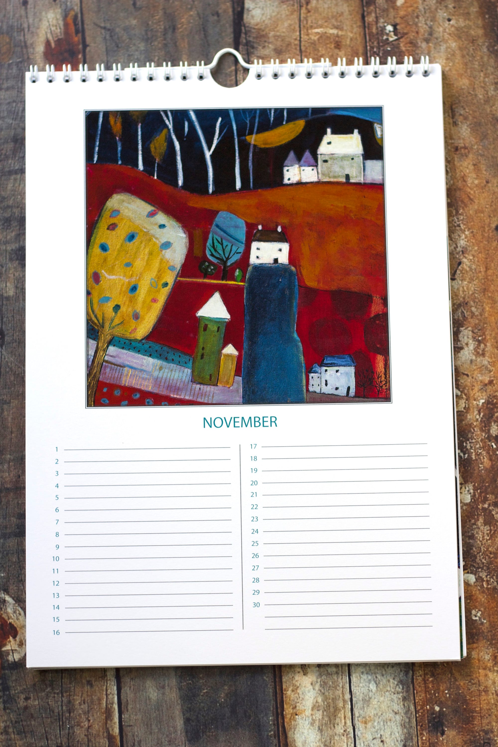 Perpetual Birthday Calendar, Art Wall Calendar UK, Celebration Calendar ...