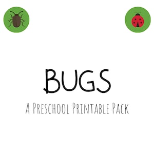 Bugs - Preschool Printable Pack - Etsy