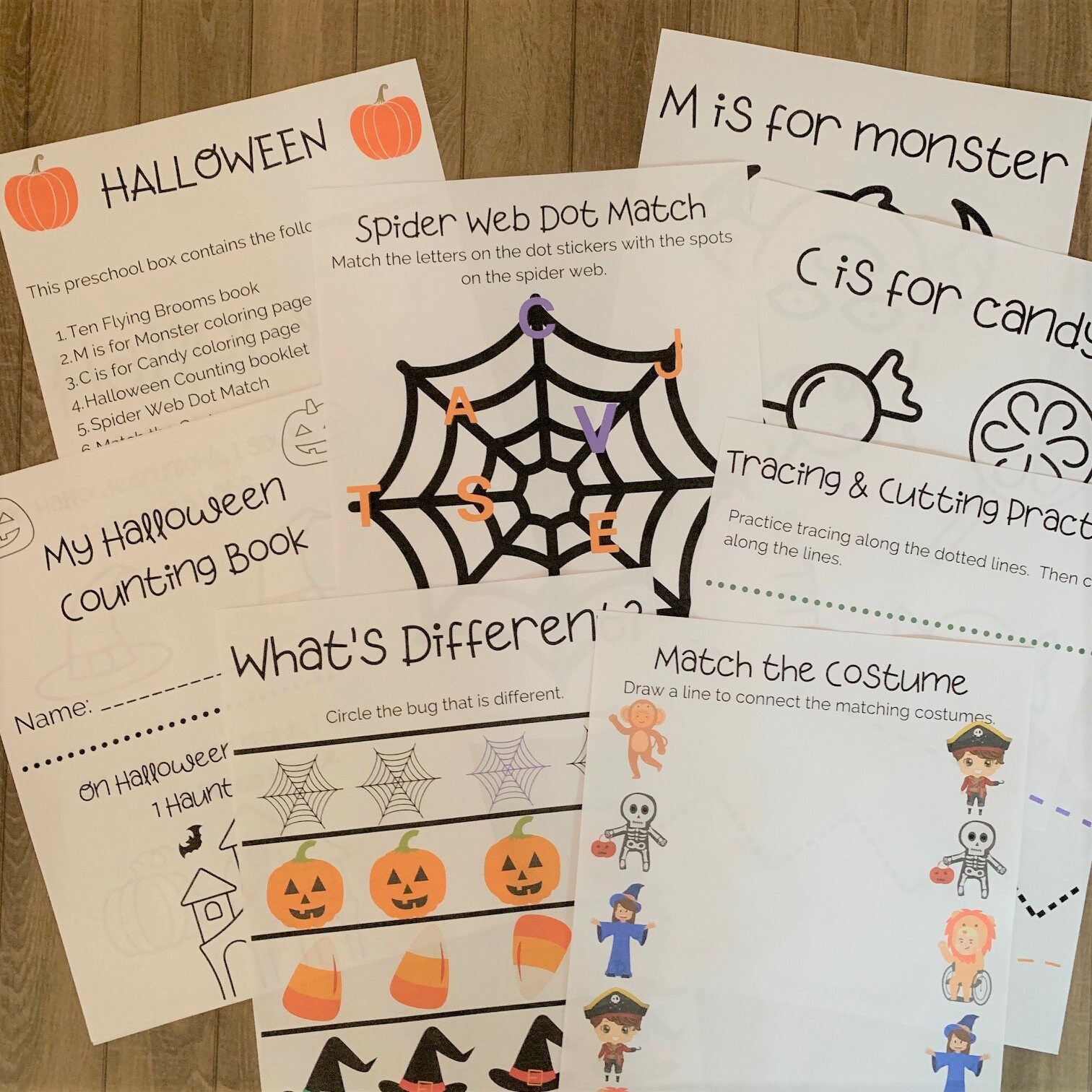 Halloween Preschool Printable Pack - Etsy