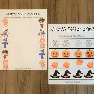 Halloween Preschool Printable Pack | Etsy