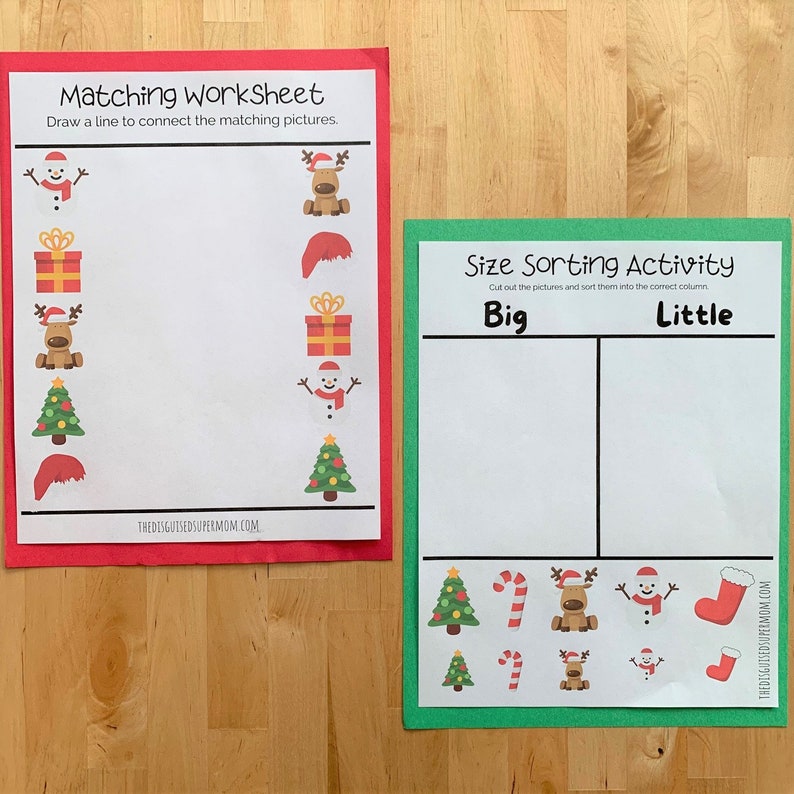 Christmas Preschool Printable Pack - Etsy