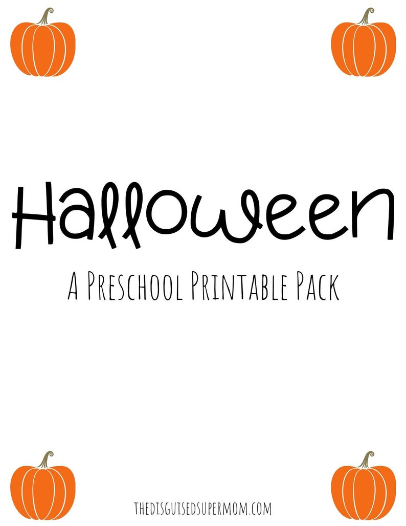 Halloween Preschool Printable Pack - Etsy