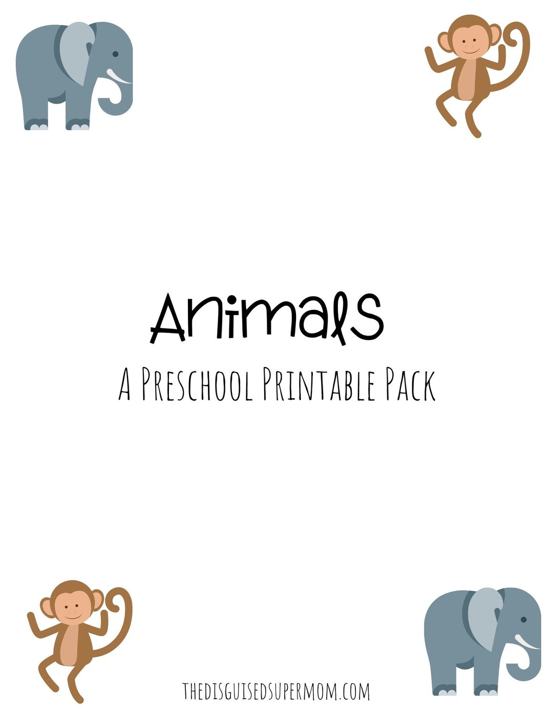 Animals Preschool Printable Pack - Etsy