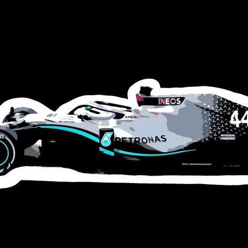 Mercedes-amg Petronas F1 Car Vinyl Sticker - Etsy