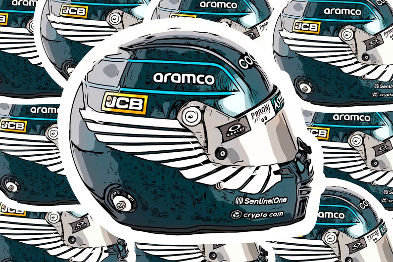 Lance Stroll 2023 Helmet Vinyl Sticker - Etsy