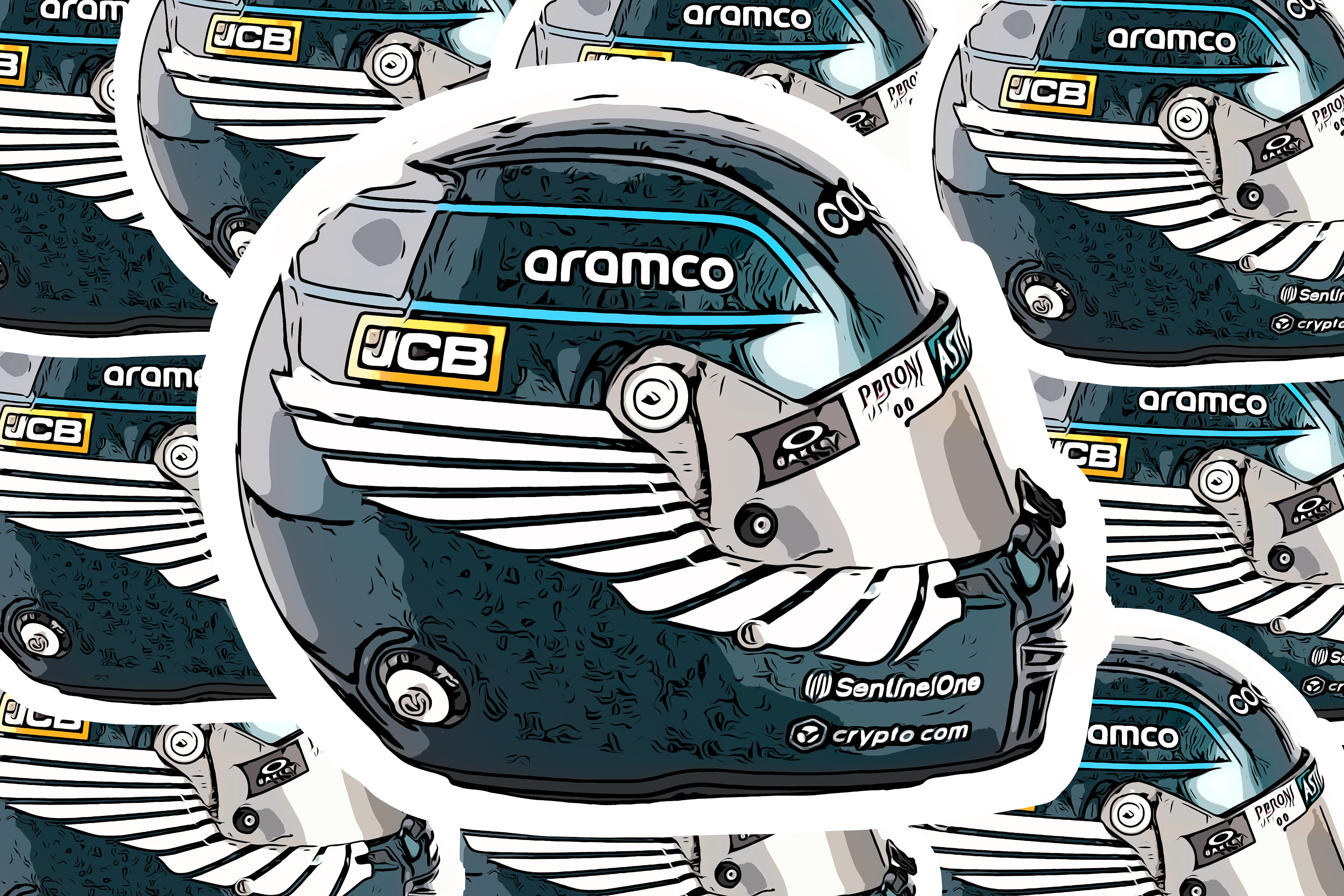 Lance Stroll 2023 Helmet Vinyl Sticker - Etsy UK