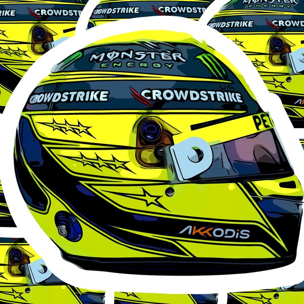 Lewis Hamilton Helmet Sticker - Etsy