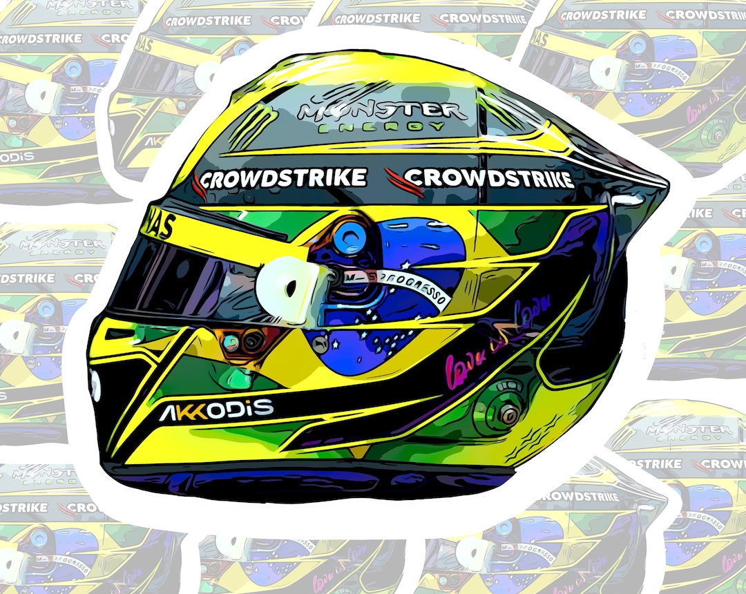 Lewis Hamilton 2022 Brazil Helmet Vinyl Sticker - Etsy