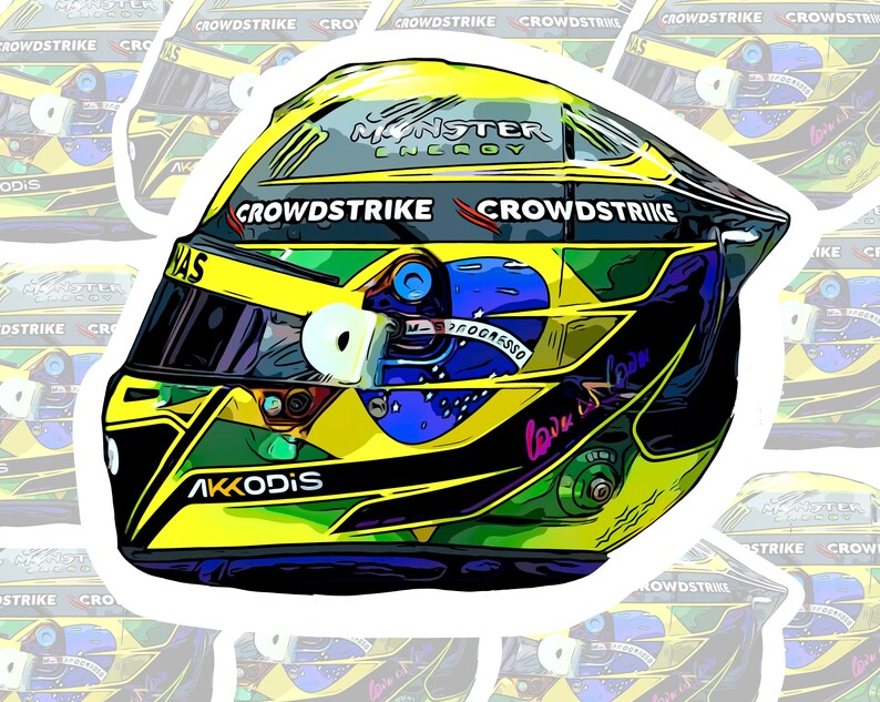 Lewis Hamilton 2022 Brazil Helmet Vinyl Sticker - Etsy