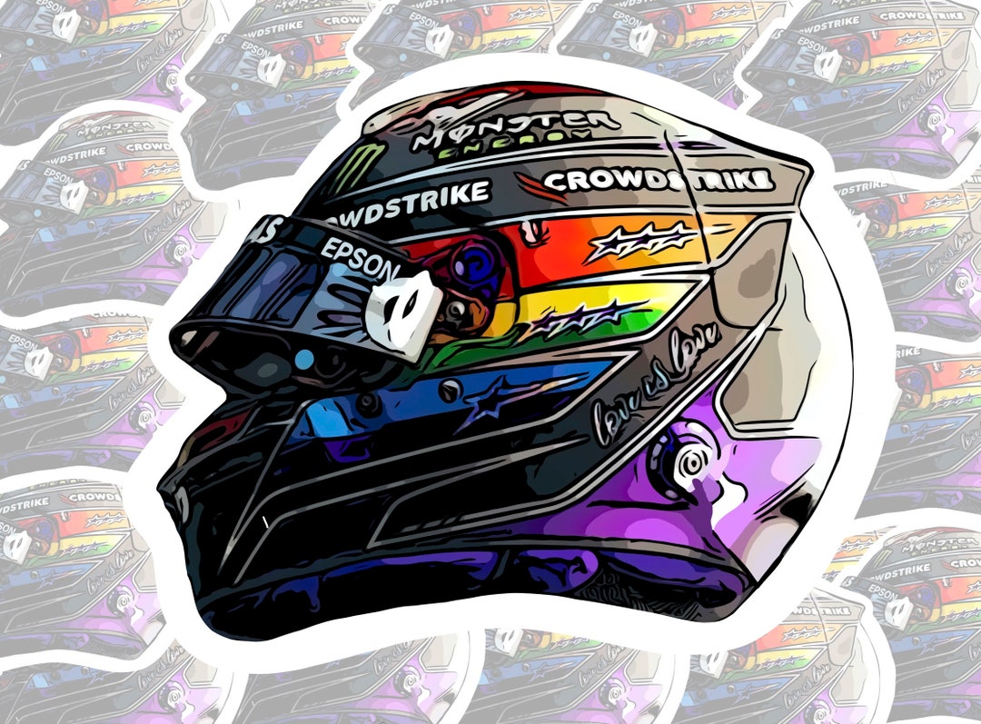 Lewis Hamilton 2021 Abu Dhabi Helmet Vinyl Sticker - Etsy