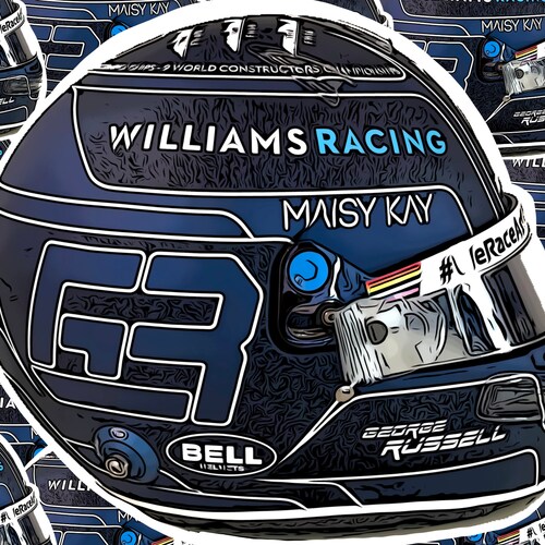 George Russell Logo Vinyl Sticker - Etsy