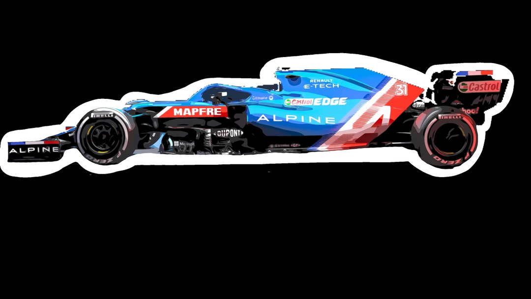 Alpine F1 Car Vinyl Sticker - Etsy