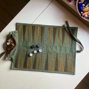 Canvas Roll-up Backgammon Set - Etsy