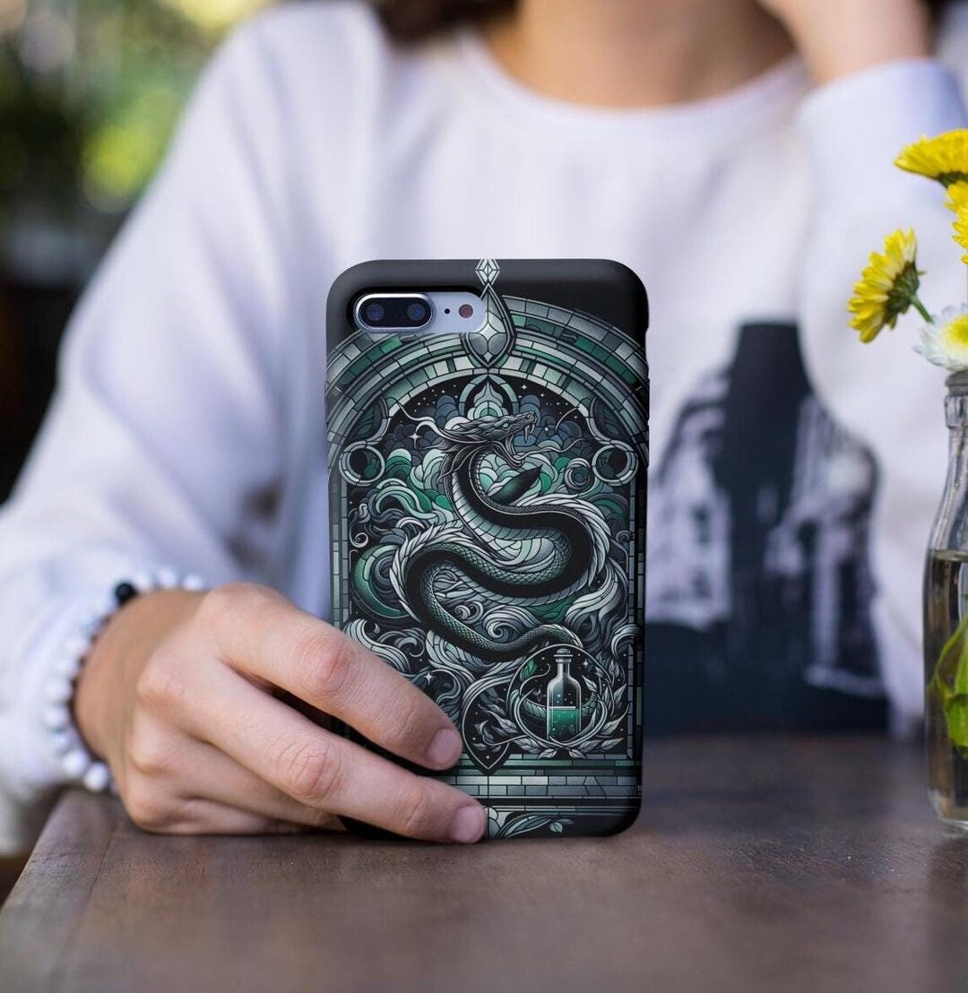 Harry Potter Slytherin Stained Glass Phone Case, Tough Case Protector ...