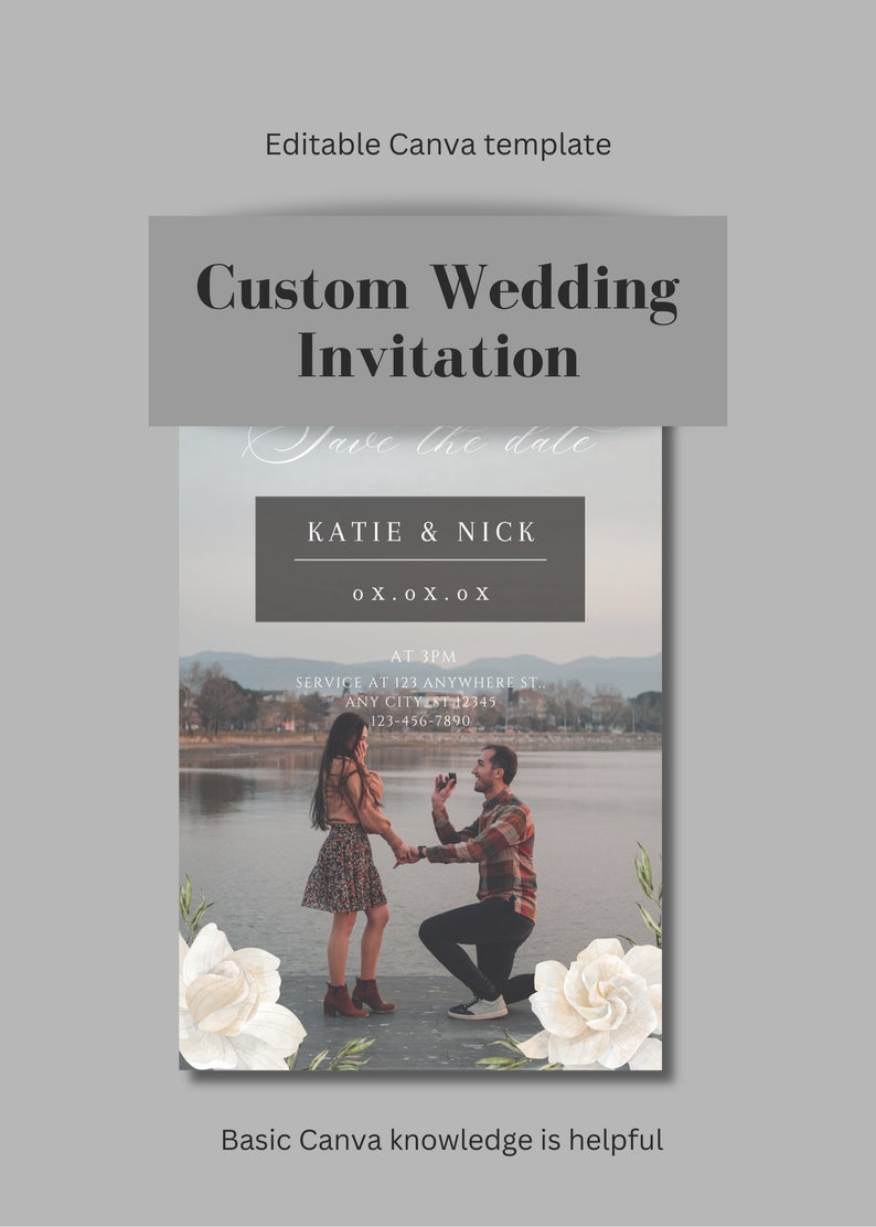 Editable Template, Canva Wedding Custom Invitation, Editable Wedding ...