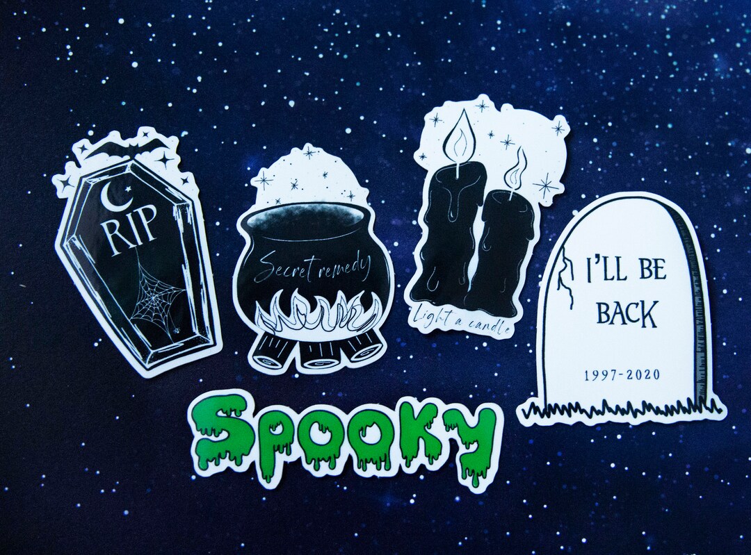 Halloween Sticker Pack Spooky Sticker Pack Sticker Bundle - Etsy