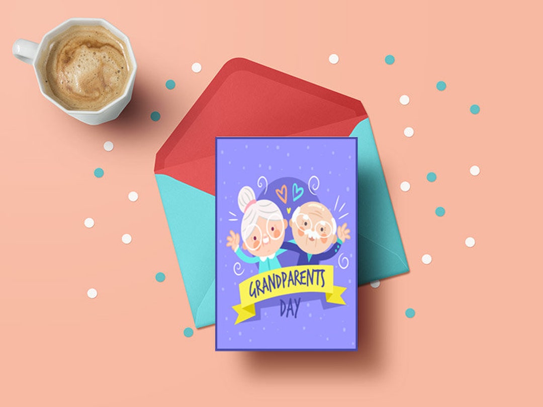 Printable Grandparents Greetings Card Happy Grandparents Day Gift ...