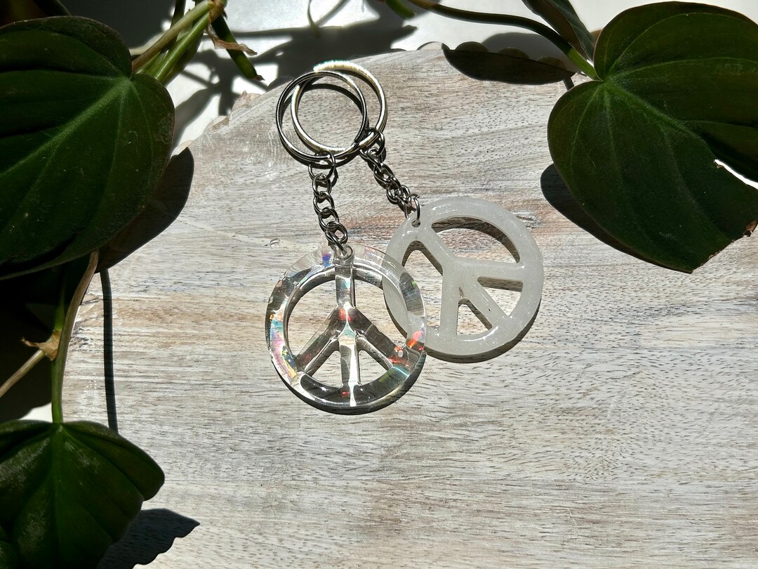 Peace Sign Keychains - Etsy
