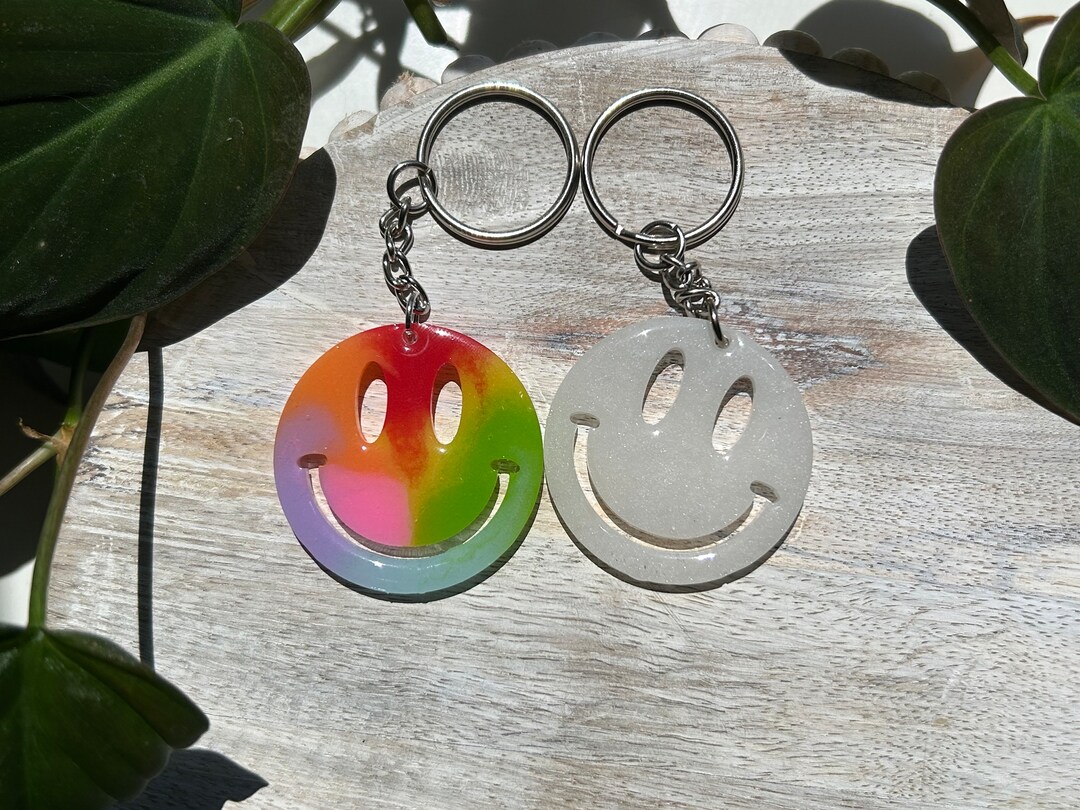 Smiley Keychains | Custom Smiley Keychains - Etsy