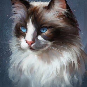 Custom Pet Portraits. Fantasy Illustration Realistic Painting for All ...