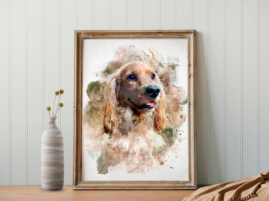 Personalized Pet Portraits Custom Watercolor Style Artwork for Pet ...