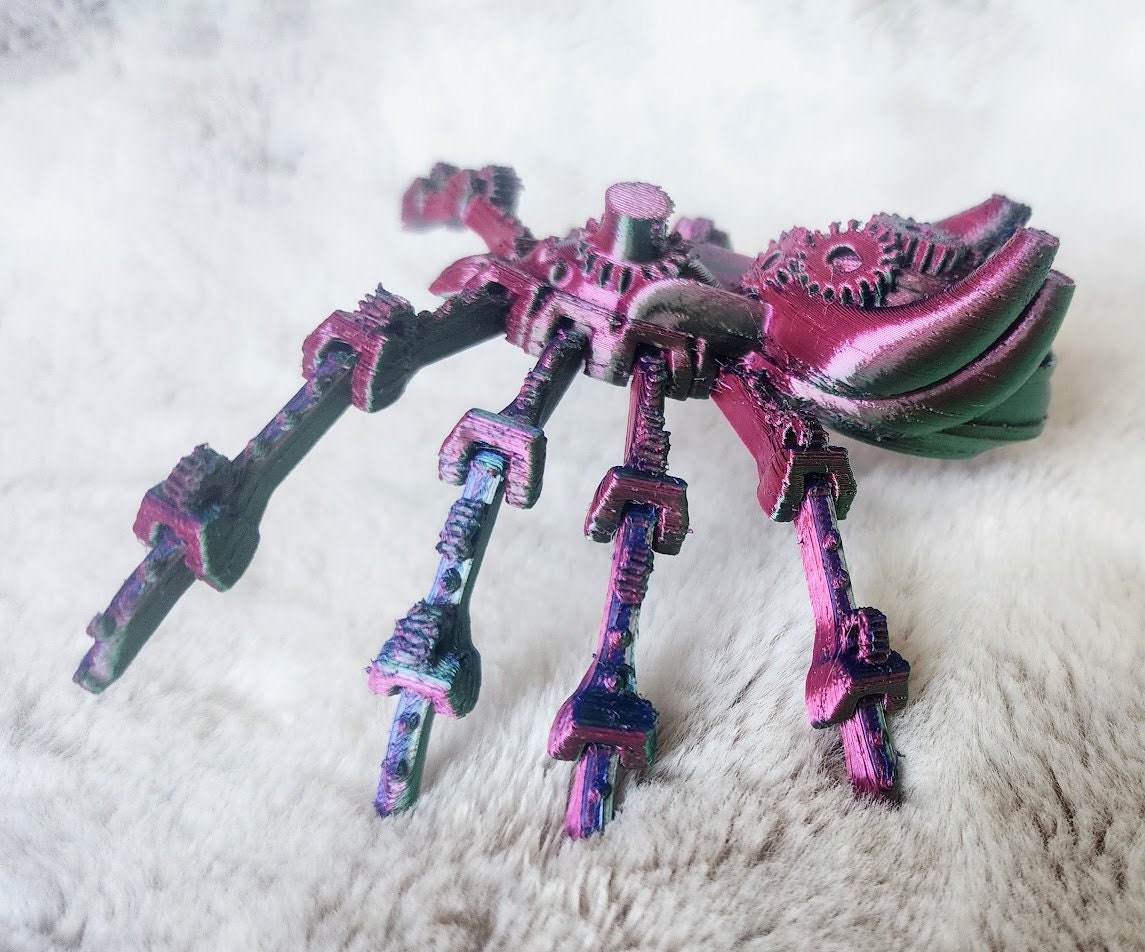 3D Printed Steampunk Spider, Funky Spider, 3d Spider, Fantasy Spider ...
