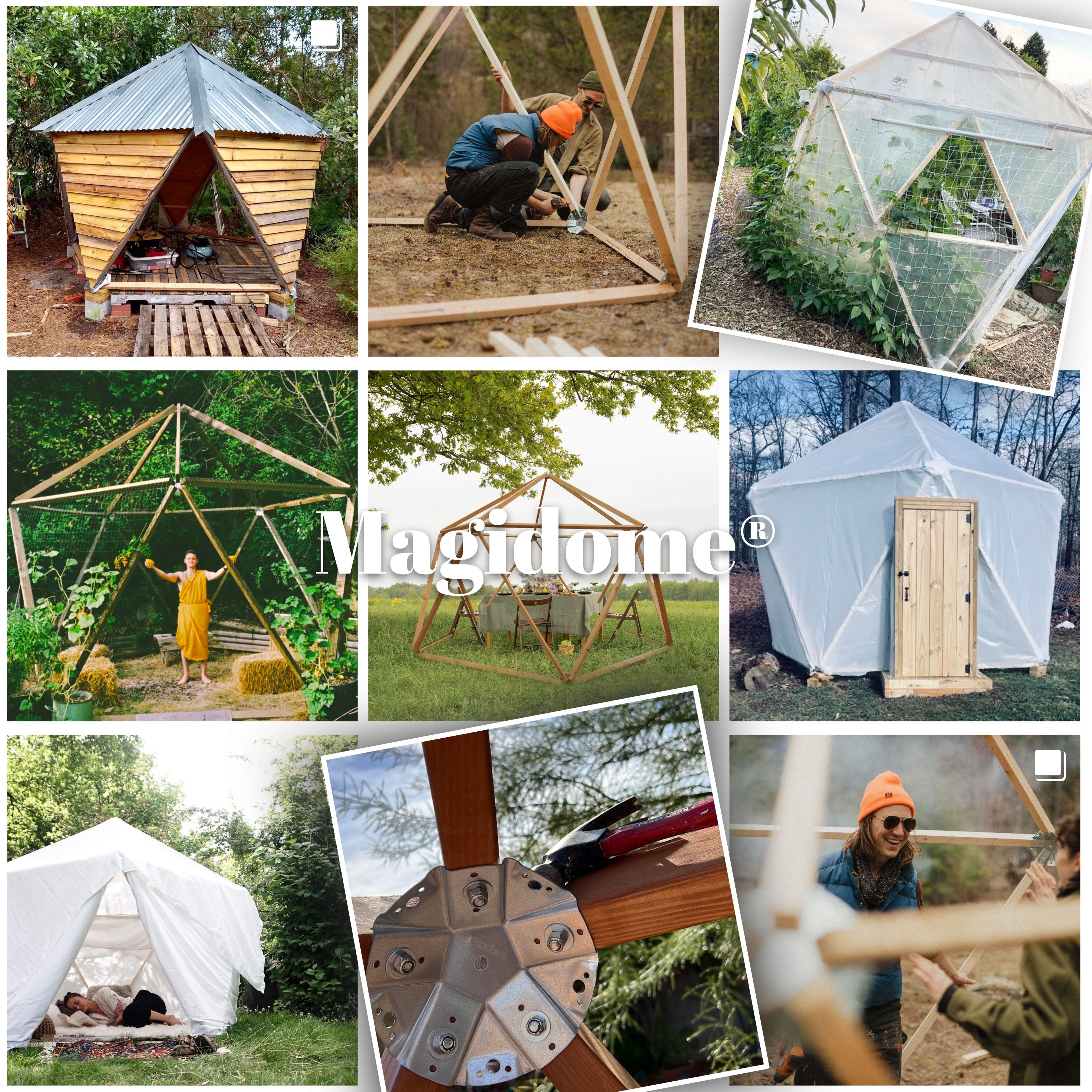 Magidome Geodesic Dome Connectors: DIY Shed, Yurt, Greenhouse - Etsy