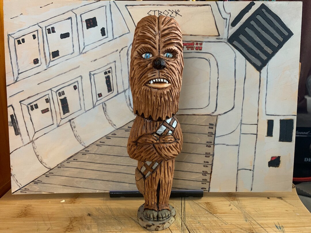 A Hand Carved Chewbacca From the Star Wars Films. - Etsy
