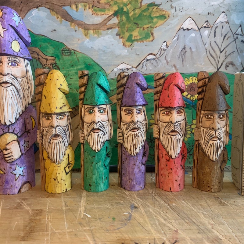 Hand Carved Wizard - Etsy