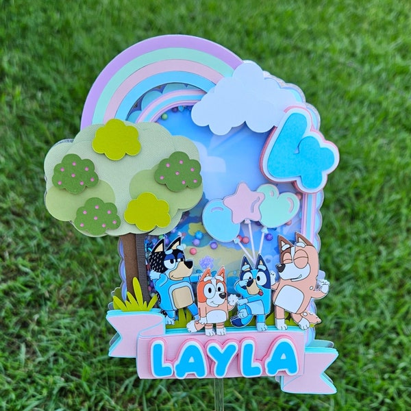 Paper Bluey Cake Topper - Etsy