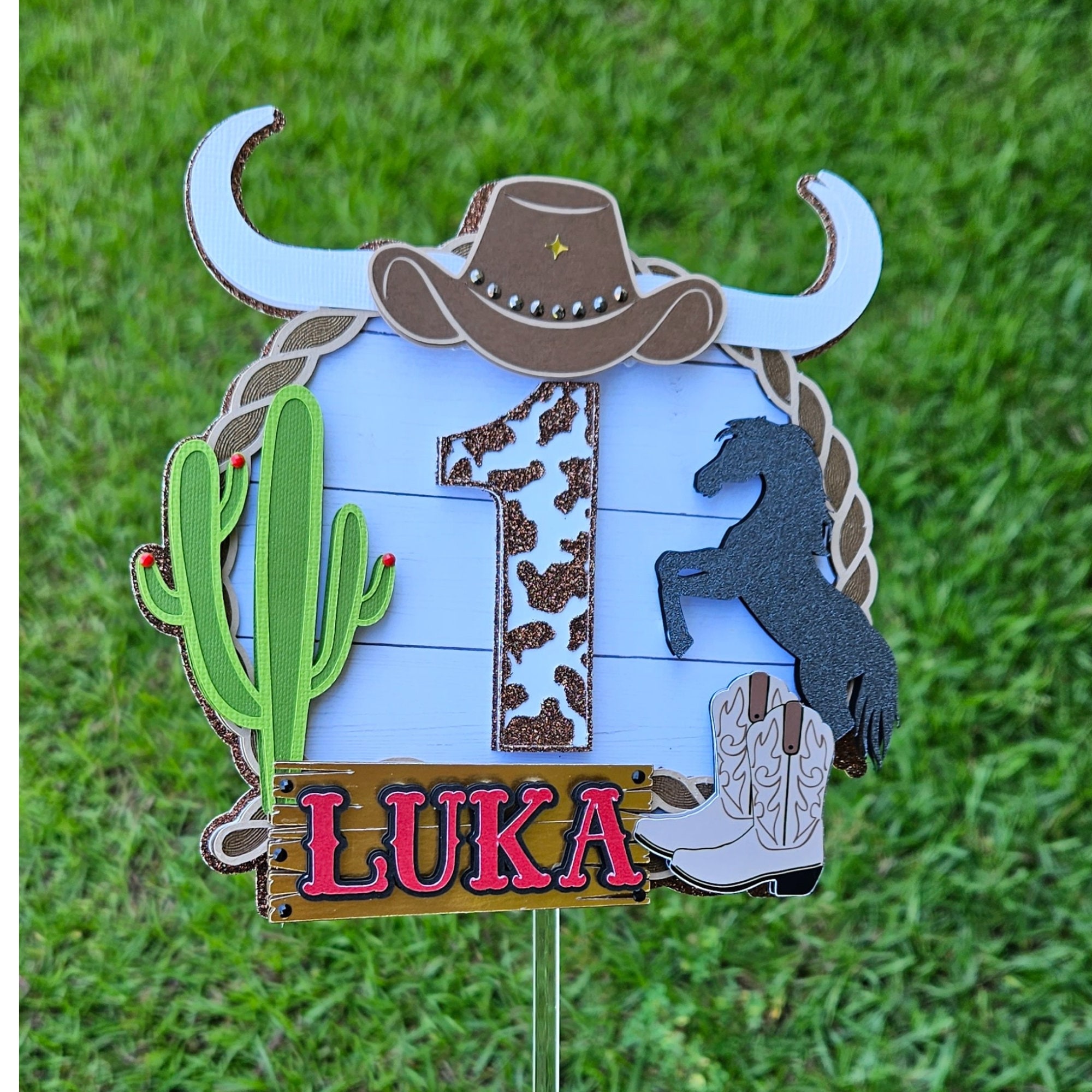 Cowboy Cake Topper, Cowboy, Cake Topper, Cowboy Party, Rodeo Theme ...
