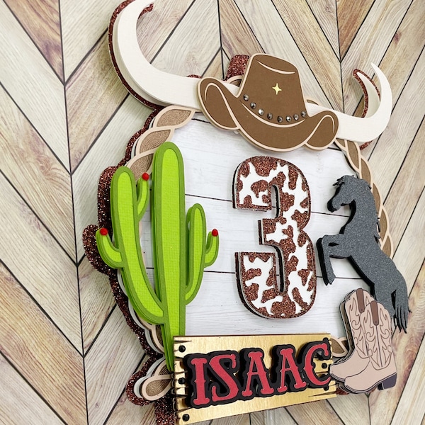 Western Cake Topper - Etsy