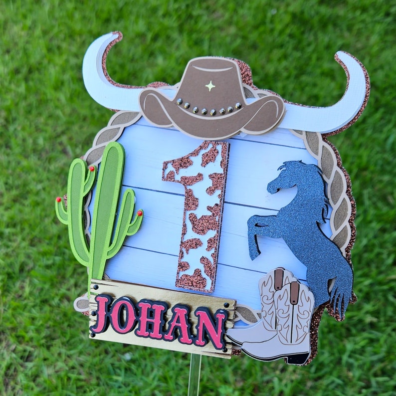 Cowboy Cake Topper, Cowboy, Cake Topper, Cowboy Party, Rodeo Theme ...