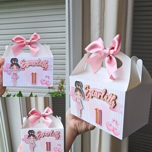 Custom Pink Favor Box Coquette Theme Favor Coquette Favor Boxes ...